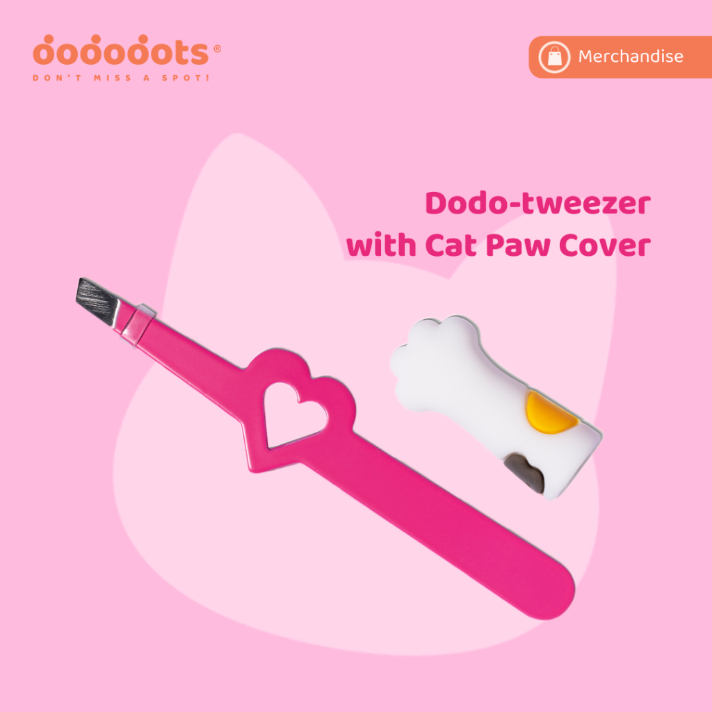 Dododots Tweezer with Cat Paw Cover - Stainless Steel Small Light ...
