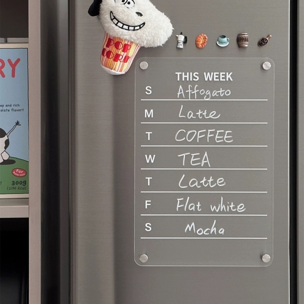 【With 1 Pen】Magnet Board For Fridge Magnet Whiteboard Weekly Plan Memo ...