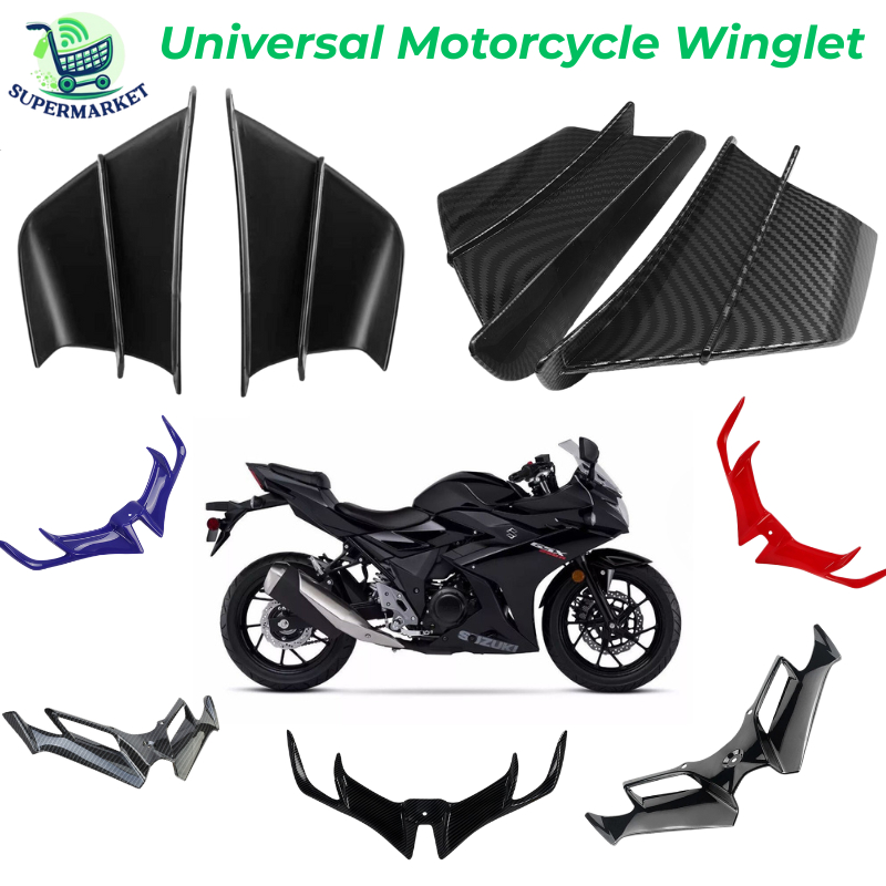 Motorcycle Winglet Spoiler Aerodynamic Side Fairing Kit Untuk Y15 Y16 ...