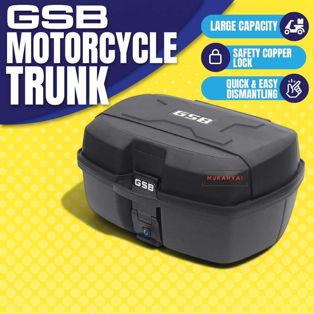 GSB Box Motosikal Box Motor Givi Top helmet Box Trunk 47L motosikal ...