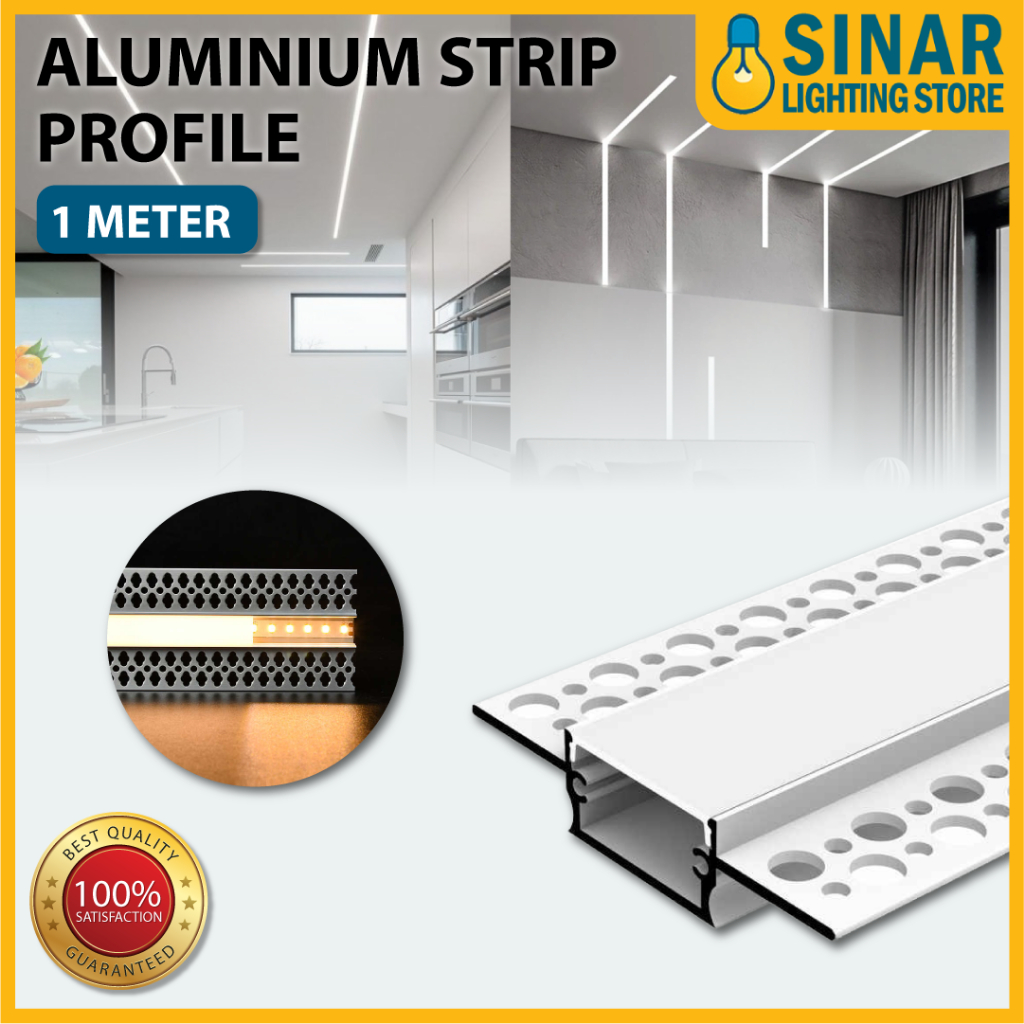 LED Aluminium Profile Recessed Ceiling 1 Meter Casing Only Ceiling ...