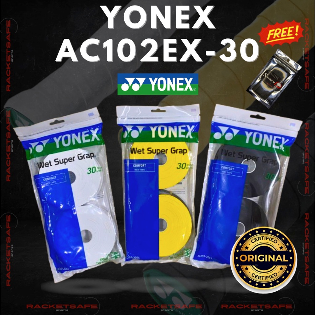 YONEX AC102 EX-30 Overgrip -original-badminton grip-yonex grip-overgrip ...