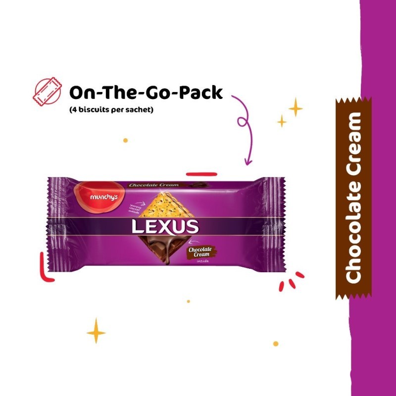 [SNACK] Munchy's Lexus chocolate sandwich biscuit 40g | On-the-go pack ...