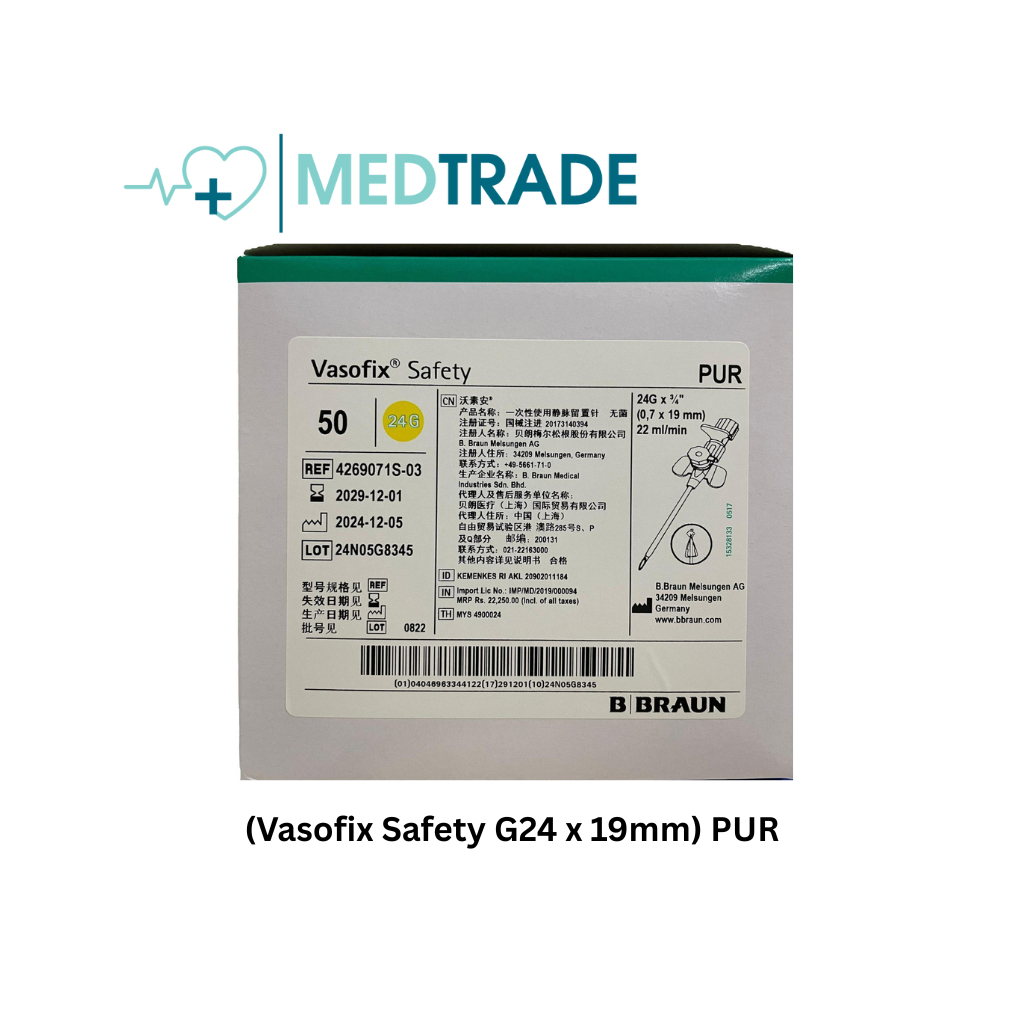 Vasofix® Safety G24 IV catheter with injection port - 19mm PUR | Shopee ...