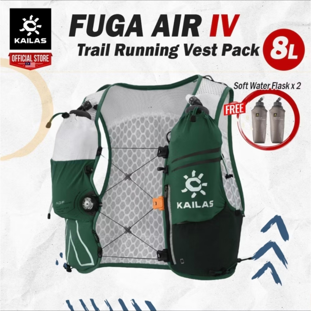 Kailas FUGA AIR 8 IV Trail Running Hydration Vest Pack 8 Litre [Unisex ...