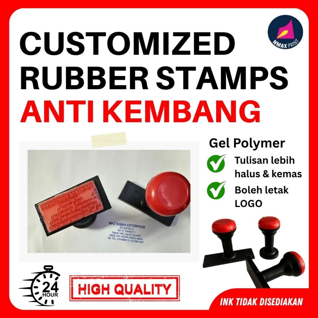 Cop Getah Rubber Stamp Murah / Cop Jururawat / Tandatangan / Cop ...