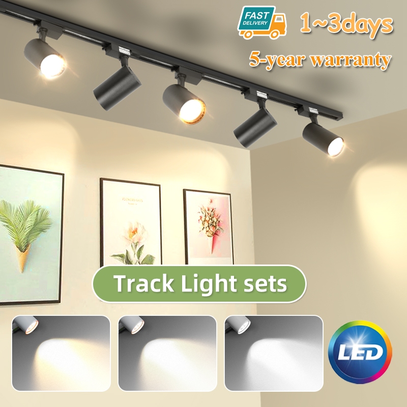CHUANGYANG Track Light Lampu Track LED Track Lighting Spotlight Black ...