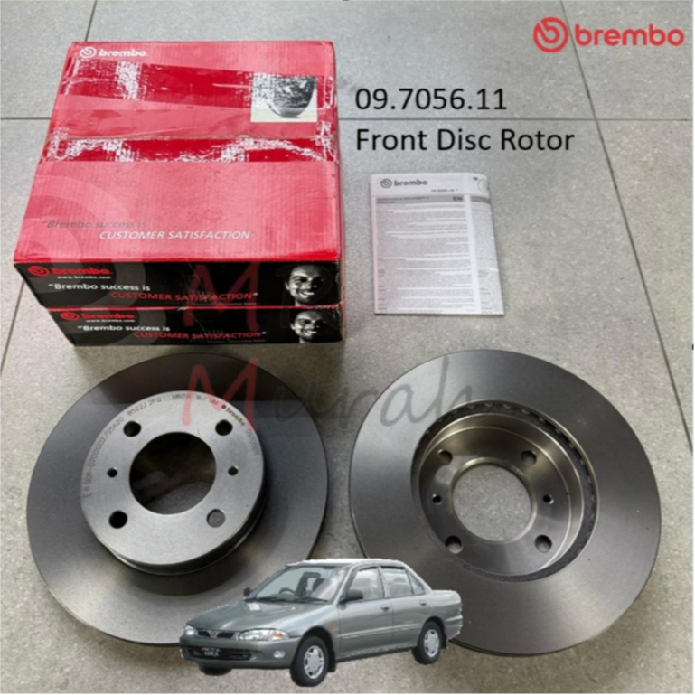 Original Brembo 09.7056.11 Proton Wira 1.5 Front Disc Rotor (depan ...
