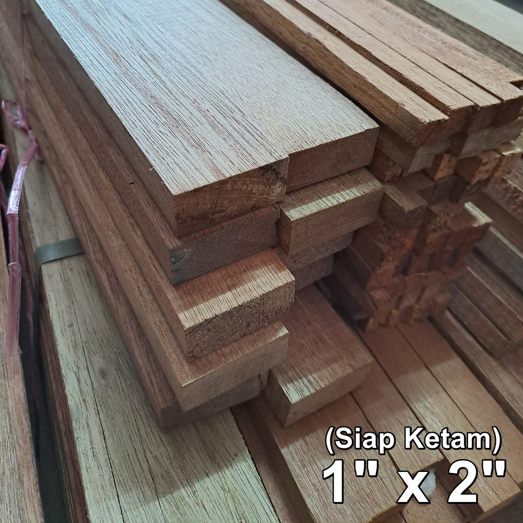 1" x 2" Solid Kayu Meranti Merah Wood Kayu Perabot Quality (Siap Ketam ...