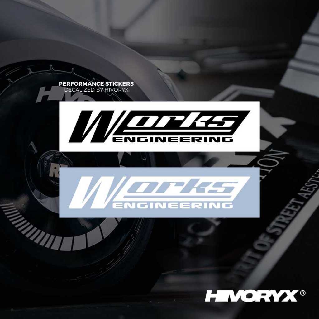 「WORKS ENGINEERING」PERFORMANCE MODIFICATION SERIES CAR DECAL AUTOMOTIVE ...