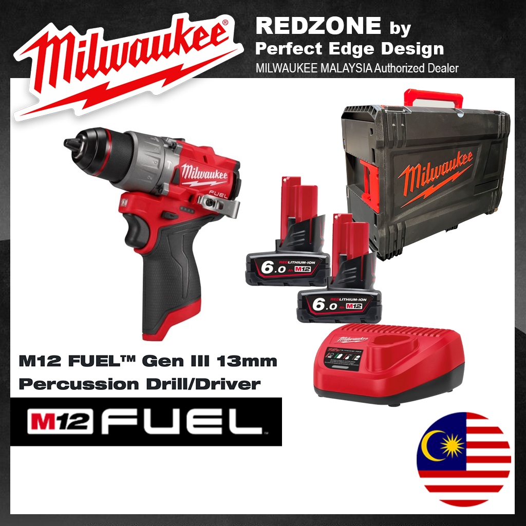 🇲🇾 100% Original MILWAUKEE [2 Battery Kit Set] M12 FUEL™ Gen III 13mm ...