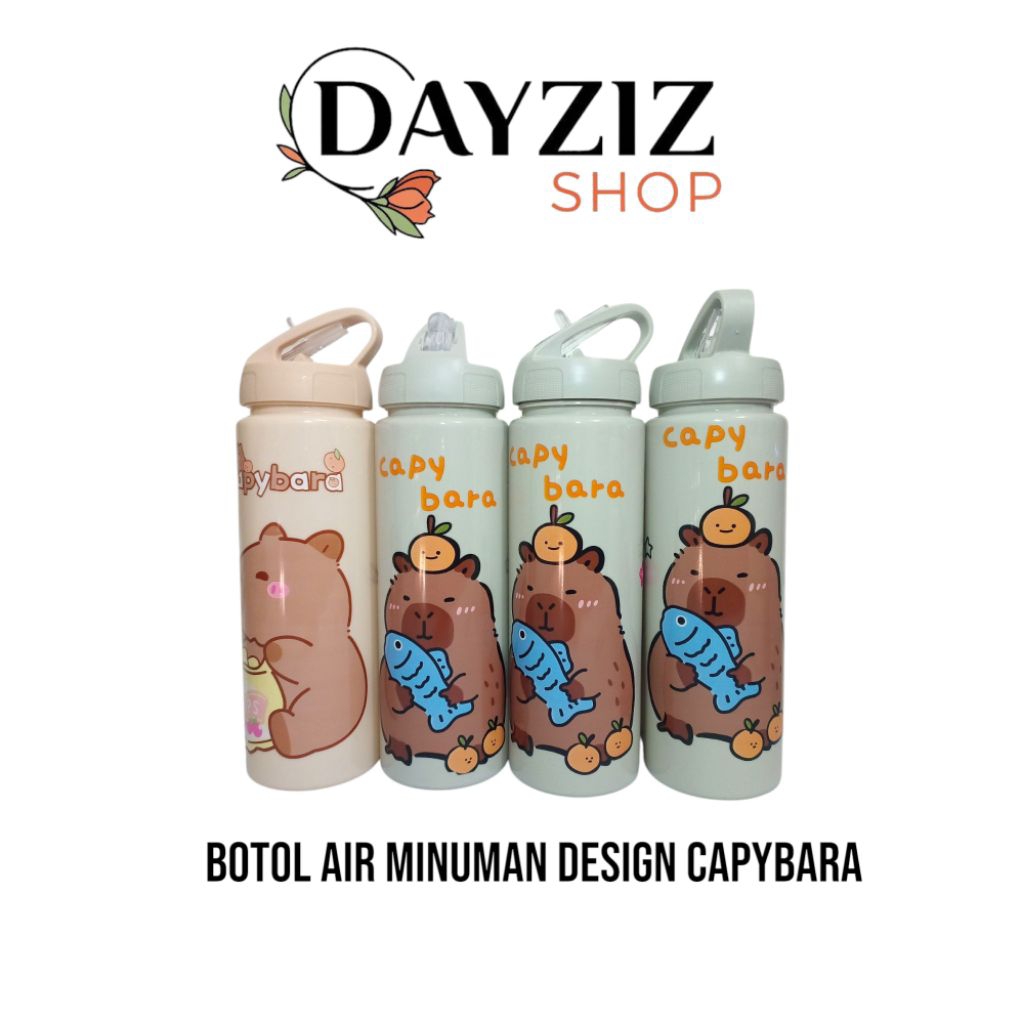 1 PCS BOTOL CAPYBARA COMEL | 500ML | STOK GREY COLOR | MURAH ...