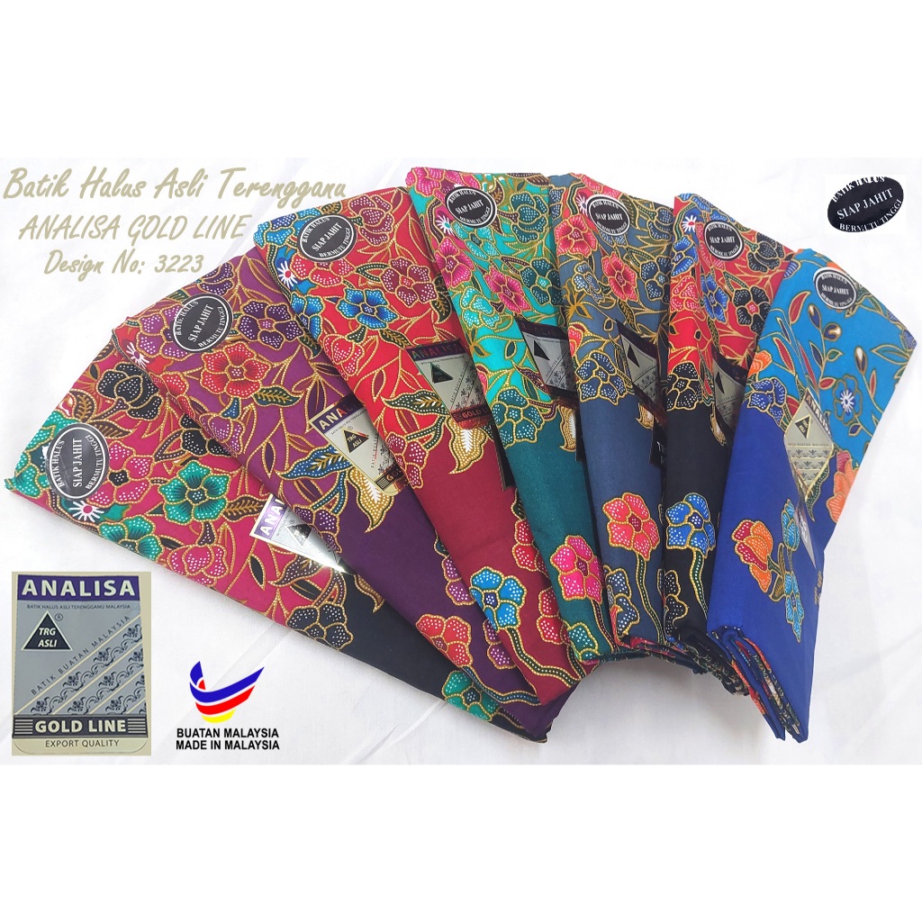 Batik Halus Tradisional Terengganu ANALISA GOLD LINE (Batik Sarong 2mtr ...