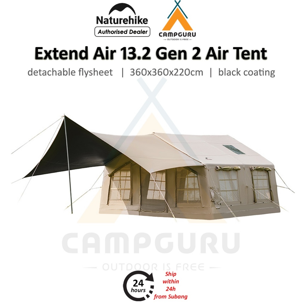 Naturehike EXTEND 13.2 Gen 2 Inflatable Air Tent with detachable ...