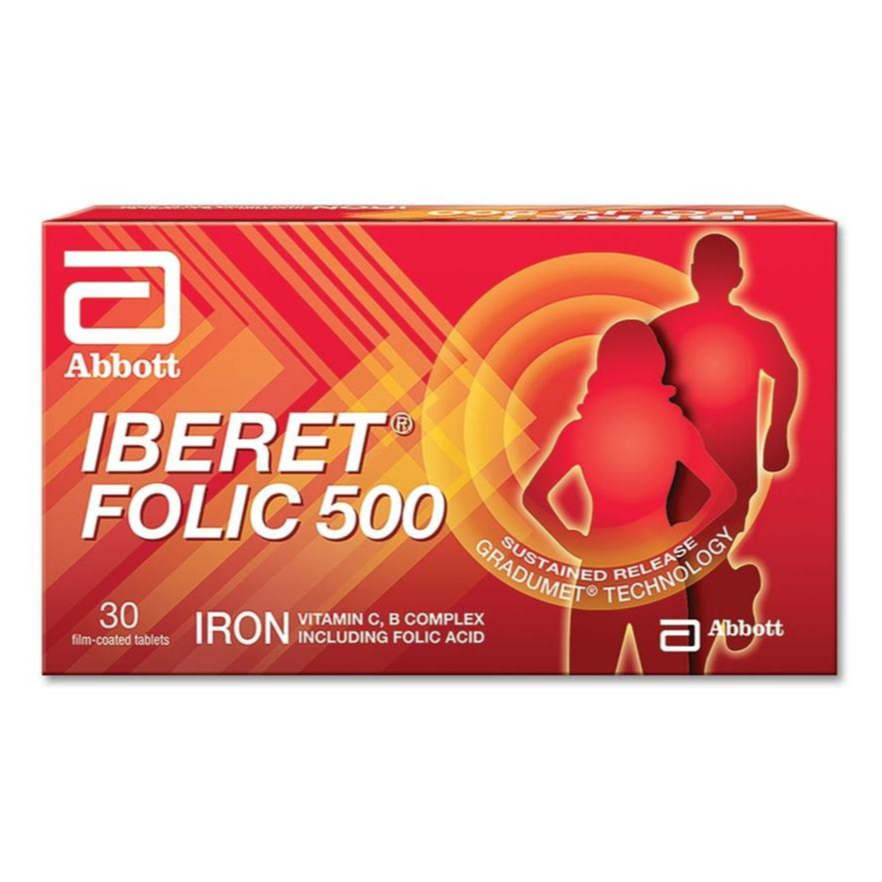 IBERET FOLIC 500 TAMBAH DARAH / BADAN LESU / ANEMIA | Shopee Malaysia