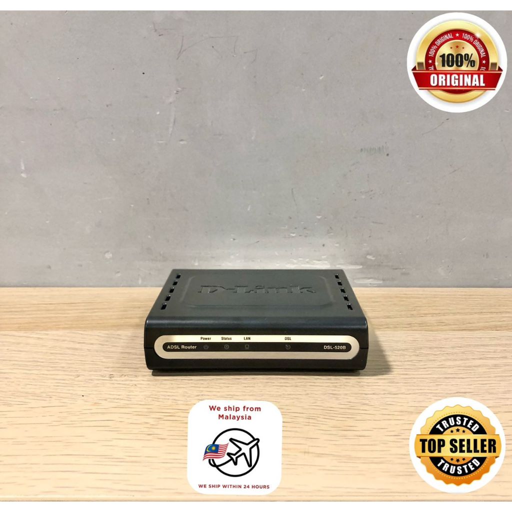 D-Link DSL-520B ADSL2+ Ethernet Modem Router For Display or Parts Unit Only | Shopee Malaysia