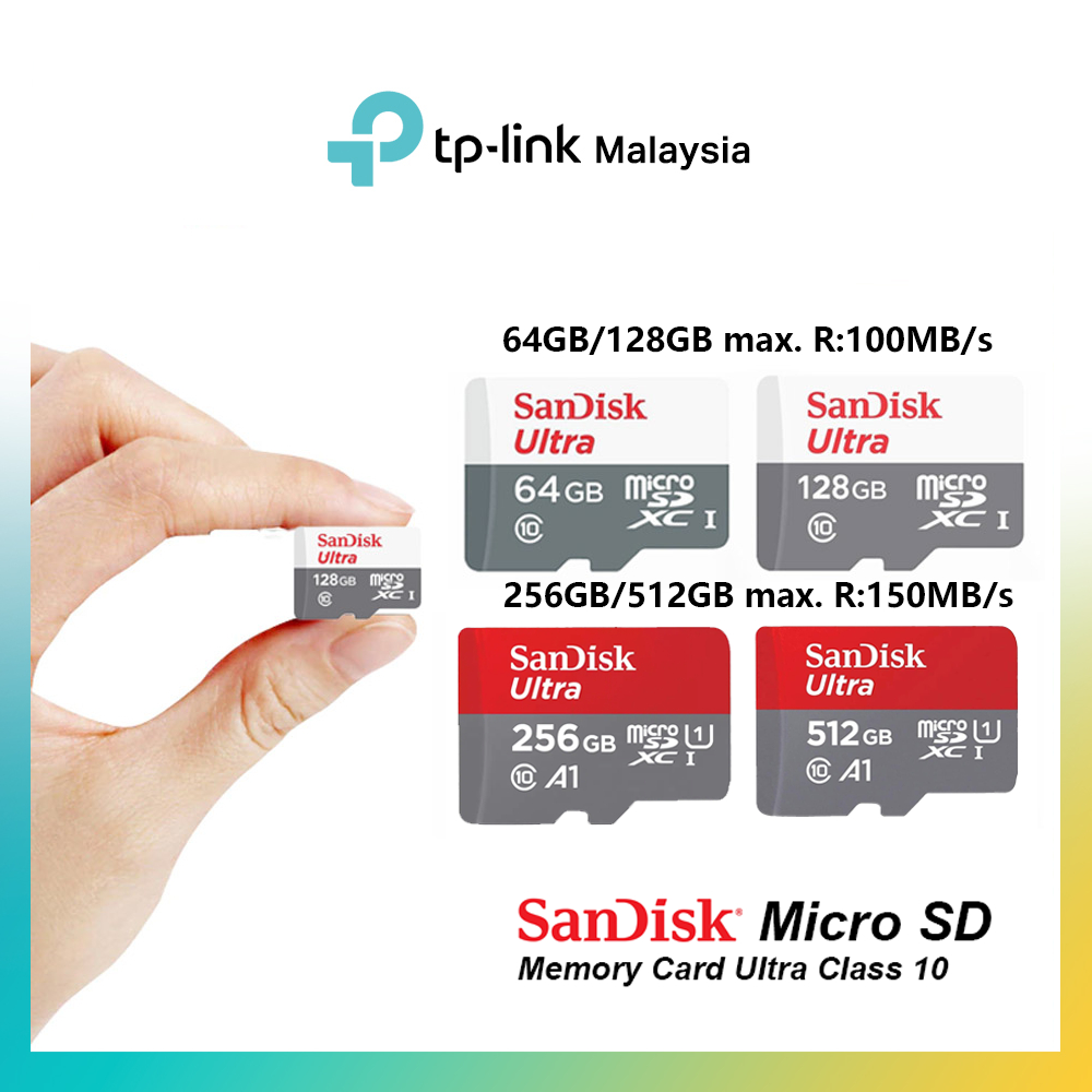 Sandisk Micro SD Card Memory Card 100MB/s & 150MB/s Class 10 UHS-I Card ...