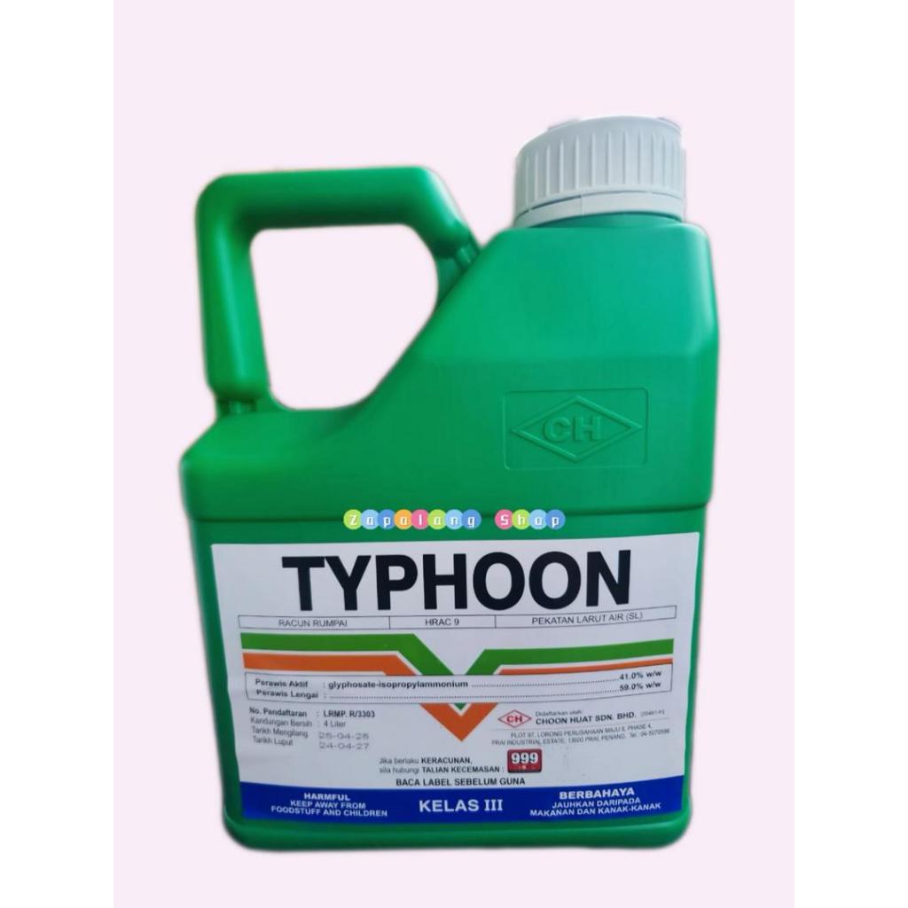 TYPHOON 4L 41% GLYPHOSATE Weed Killer Racun Rumpai 杀草剂. Generic to ...