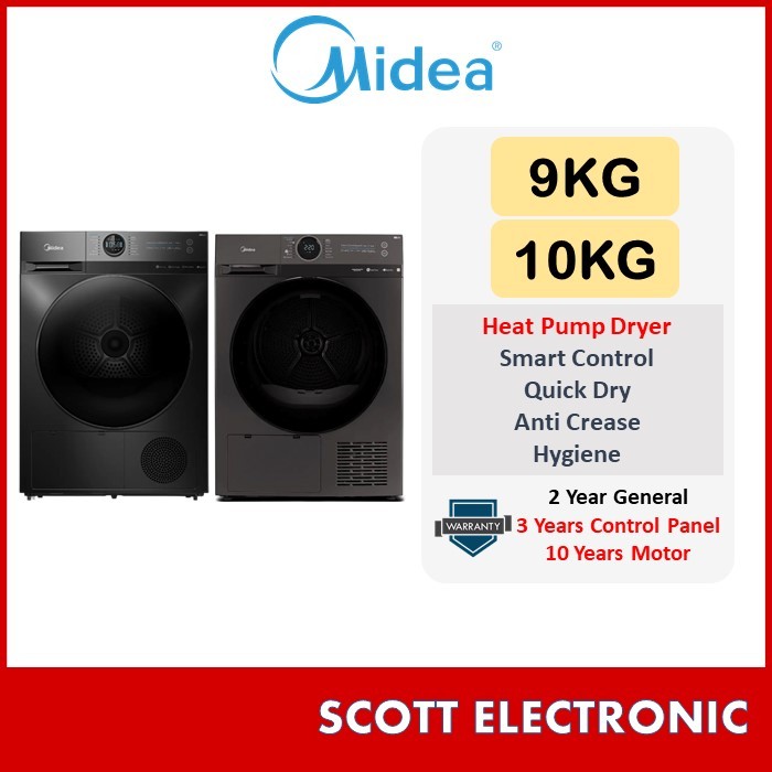 Midea Smart Control Heat Pump Dryer / Clothes Dryer - 9KG - MD200H90W ...
