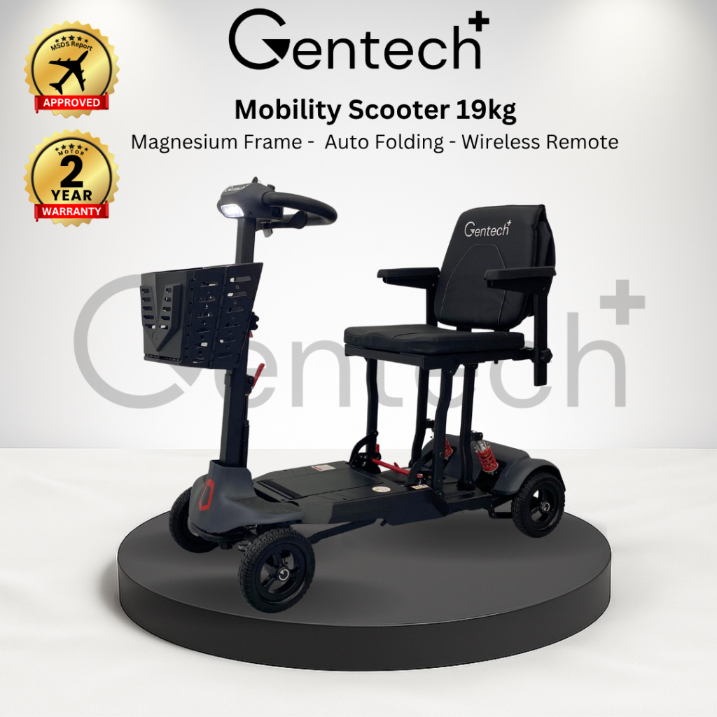 GENTECH eFOLD Automatic Mobility Scooter Lightweight 19KG | Shopee Malaysia