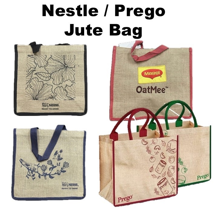 Nestle / Maggi / Prego Beg Jute Tote Bag / Multipurpose Bag | Shopee ...