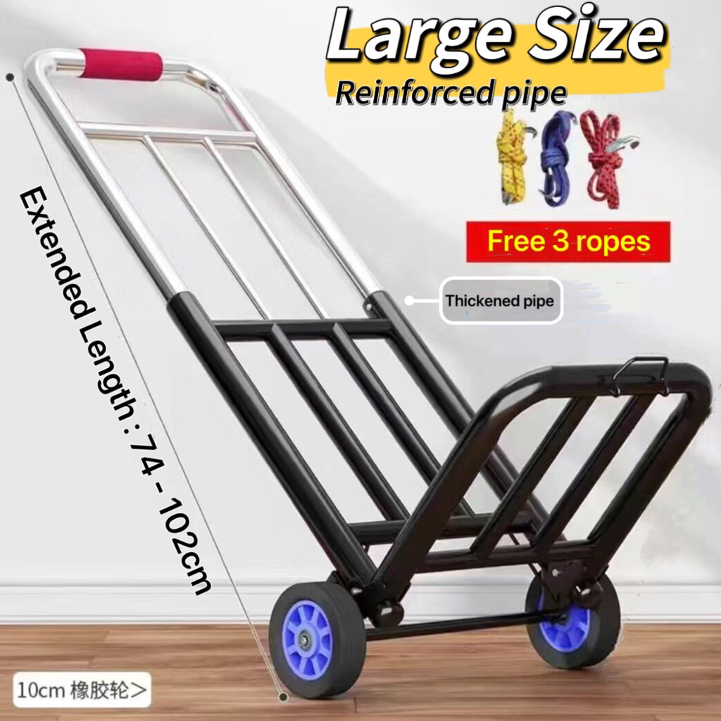 (Ready stock)Large Size Hand Trolley Portable Extendable Multipurpose ...