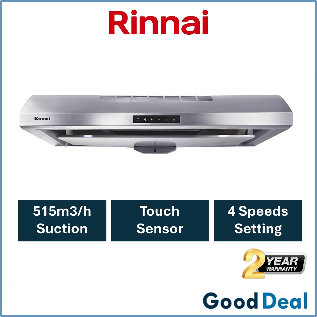 Rinnai RH-S259-SSV-T 90cm Slim Cooker Hood ( Ventilated ) | Shopee Malaysia