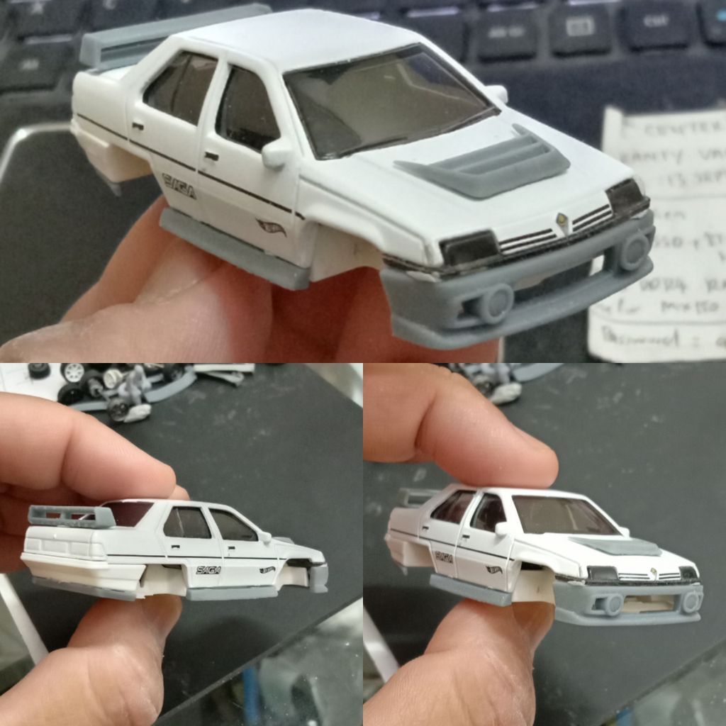 PROTON SAGA 1/64 Resin Proton Saga Sedan MMC G1 Rally Saga bodykit ...