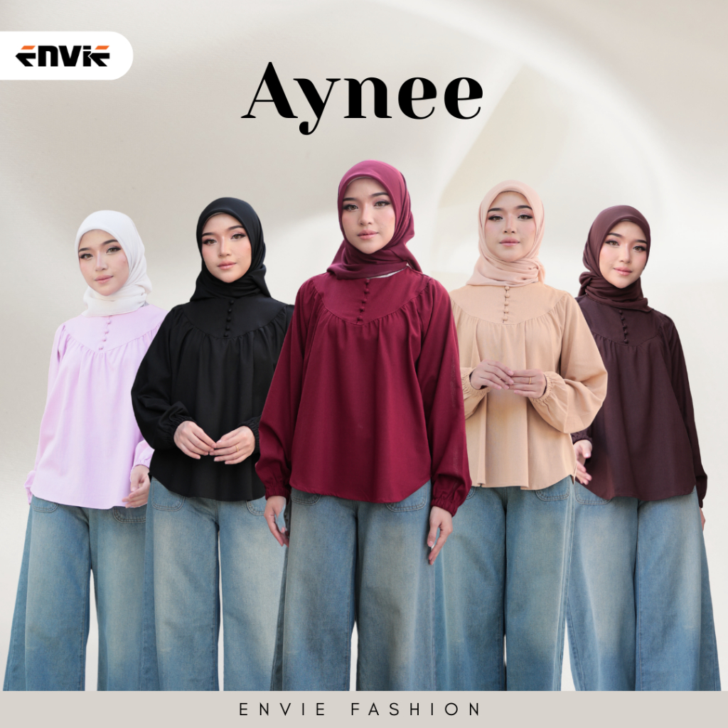 Envie AYNEE Blaus Comel Dengan Puff Di Bahu | Shopee Malaysia
