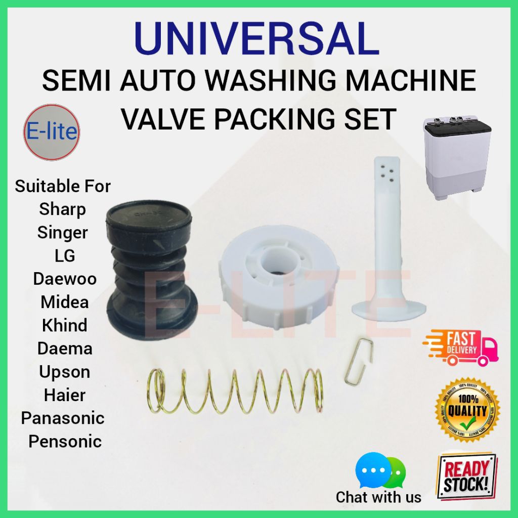 UNIVERSAL SEMI AUTO WASHING MACHINE DRAIN VALVE PACKING KIT | Shopee ...