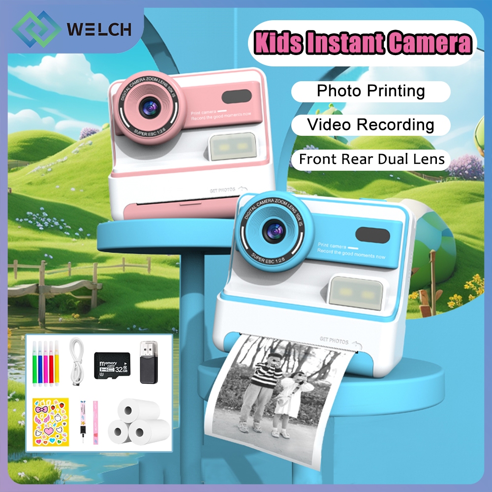 【New】Kids Camera Instant Print 2.4" IPS Screen 1080P Digital Camera ...