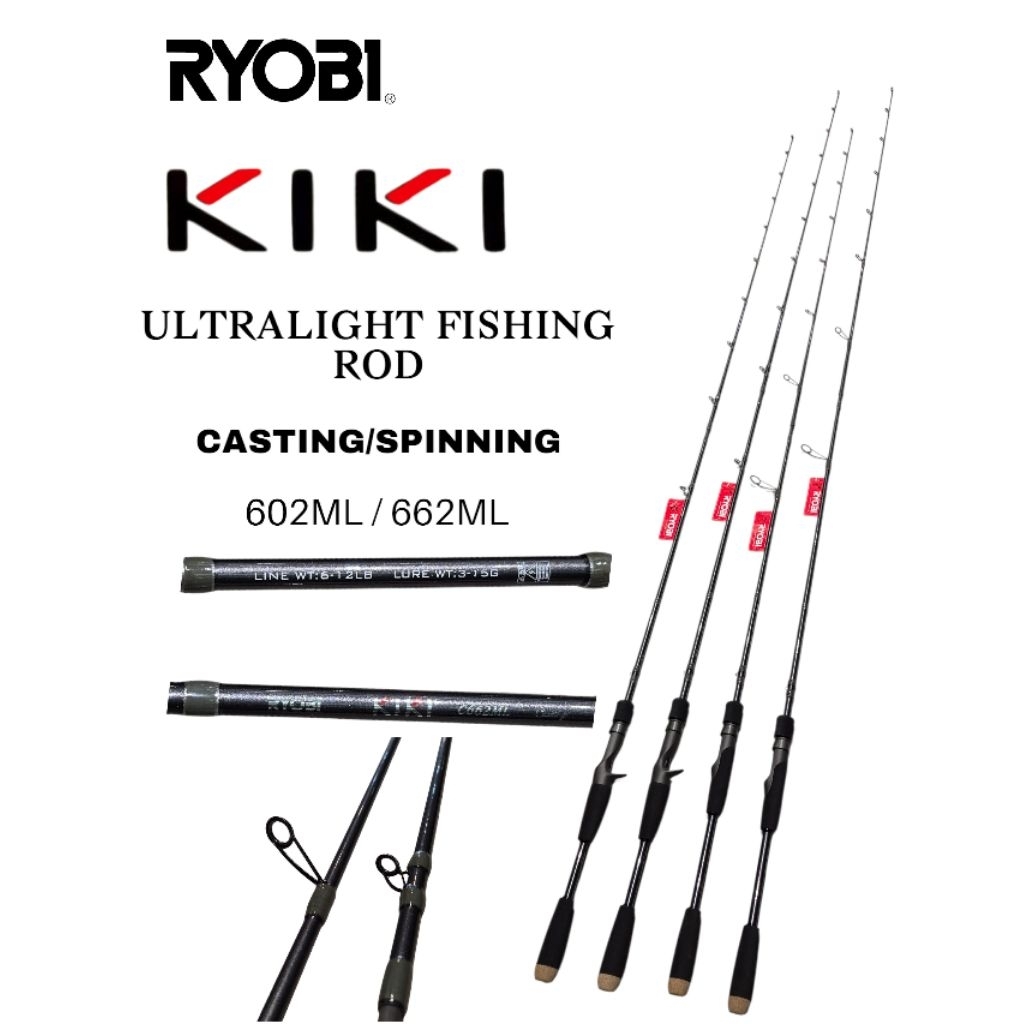 RYOBI KIKI ULTRALIGHT CASTING/SPINNING ROD | Shopee Malaysia