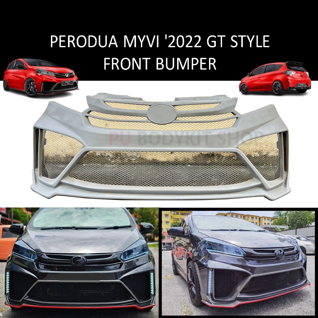 PERODUA MYVI 2022-2024 G3 FACELIFT FRONT BUMPER GT STYLE WITH DAYLIGHT ...