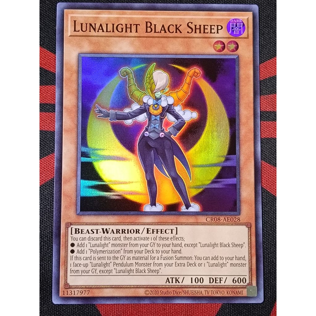 YUGIOH KONAMI CR08-AE028 DUAD-JPS04 Lunalight Black Sheep (SR/UR ...