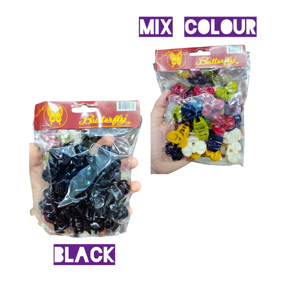 24 PCS Klip Rambut Mini Reben (Buatan Thailand) 24 PCS Mini Ribbon ...