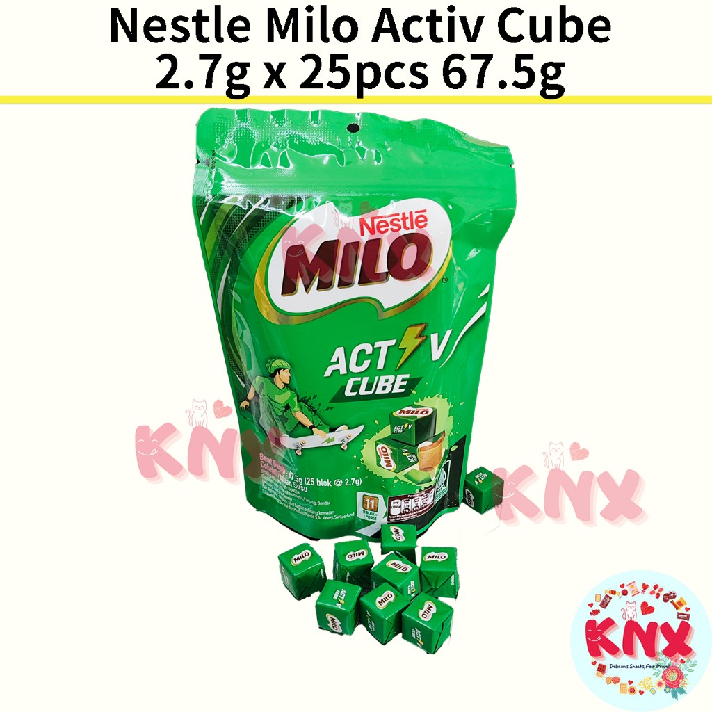 Nestle Milo Activ Cube 2.7g x 25pcs 67.5g | Shopee Malaysia