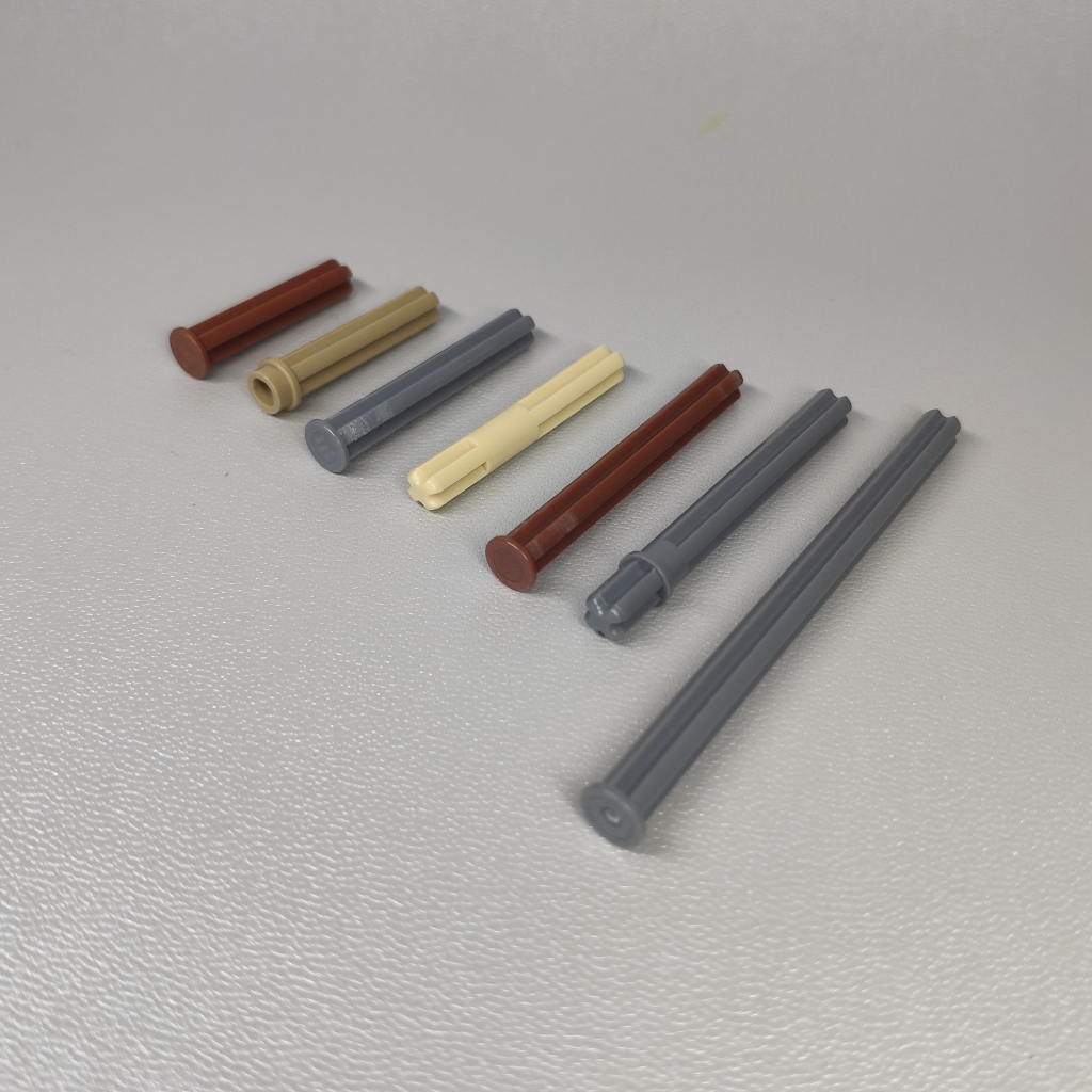 Technic Parts - Axles with Stop, Stud, Center Stop (Length: 3L, 4L, 5L ...