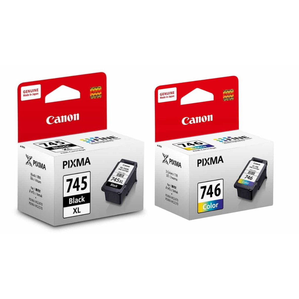 Canon Pixma PG-745 (Black) CL-746 (Colour) For Printer MG series ...