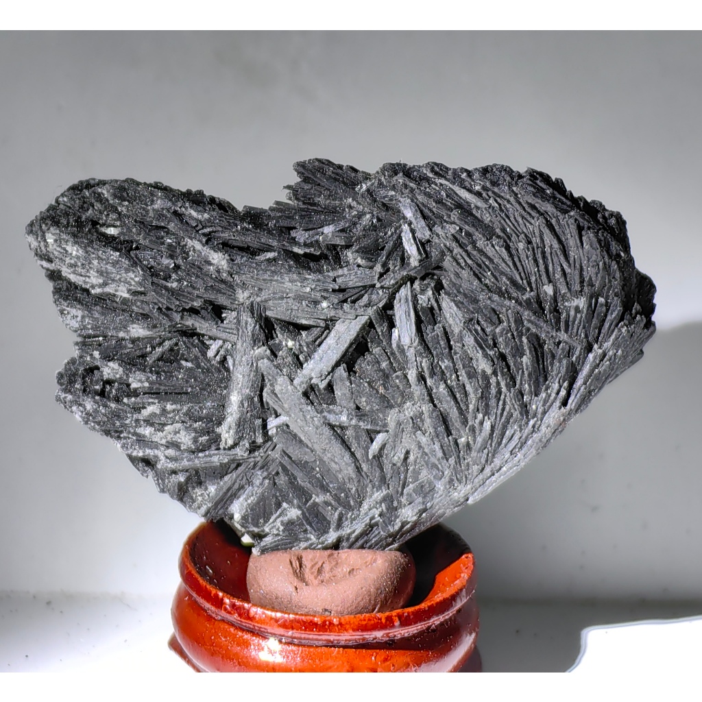Kristal Semulajadi Batu Mentah Turmalin Bentuk Kipas (Kyanite Hitam ...