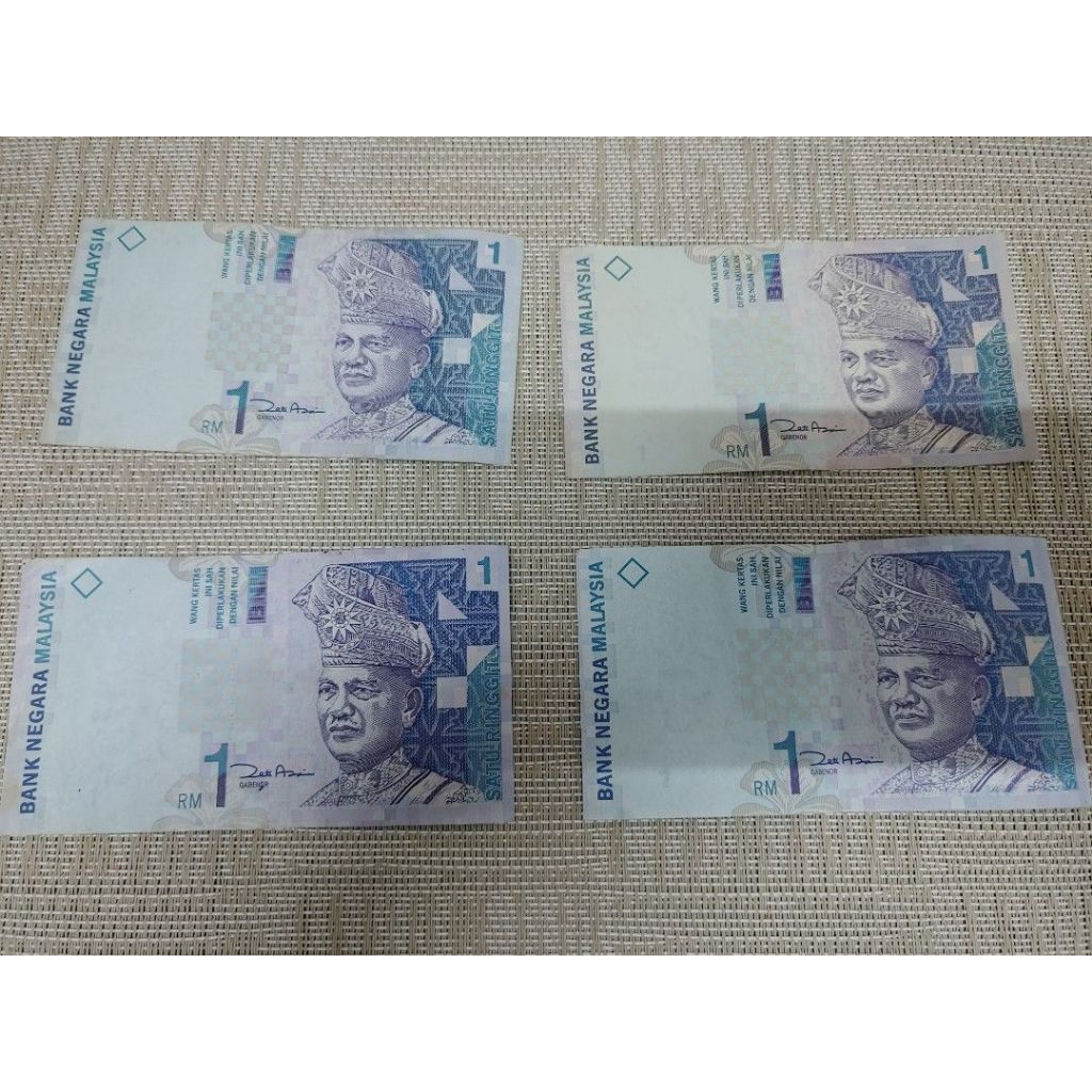 Malaysia duit lama Banknote rm1 siri ke 11 x 4pcs | Shopee Malaysia