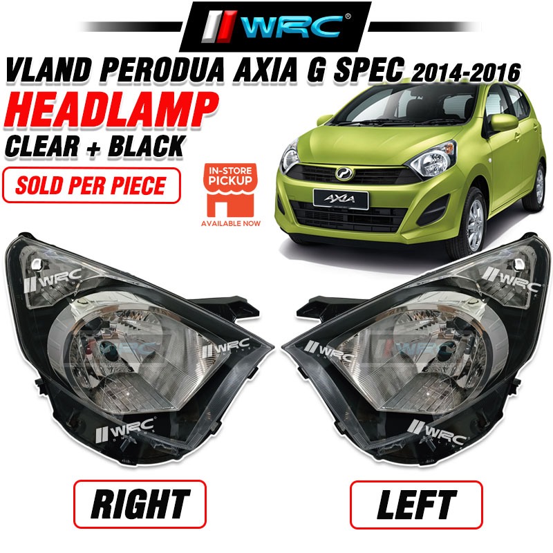 Vland Perodua Axia G Spec 2014 - 2016 Headlamp ( 1pc ) | Shopee Malaysia