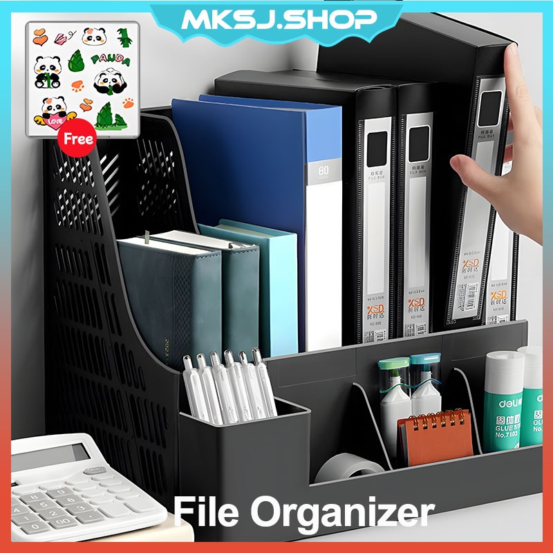 File Organizer Desktop Stationery Rack Office Document Stand Book ...
