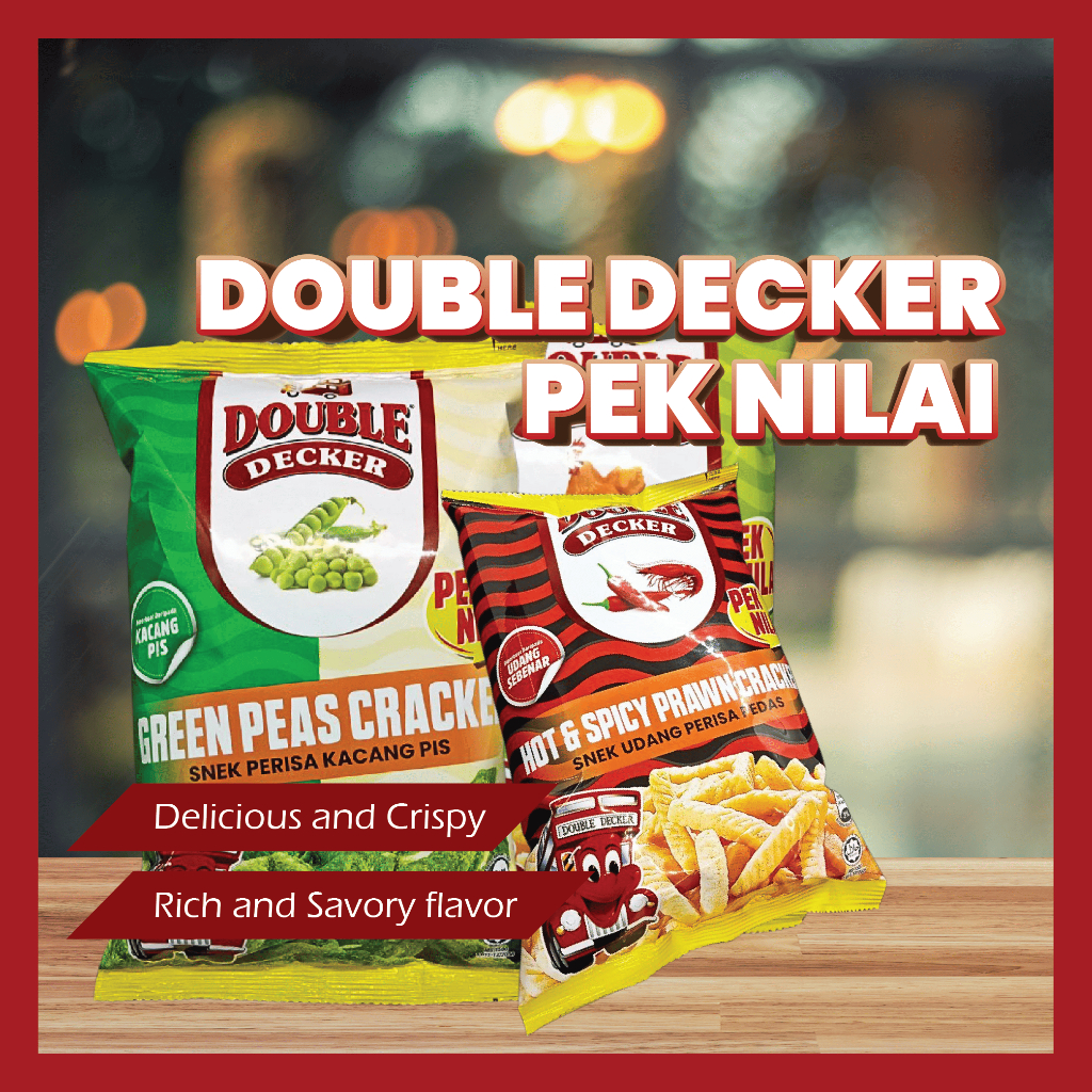 Double Decker Crackers CHICKEN / CHEESE RING / PRAWN 80G/70G/65G | Shopee Malaysia