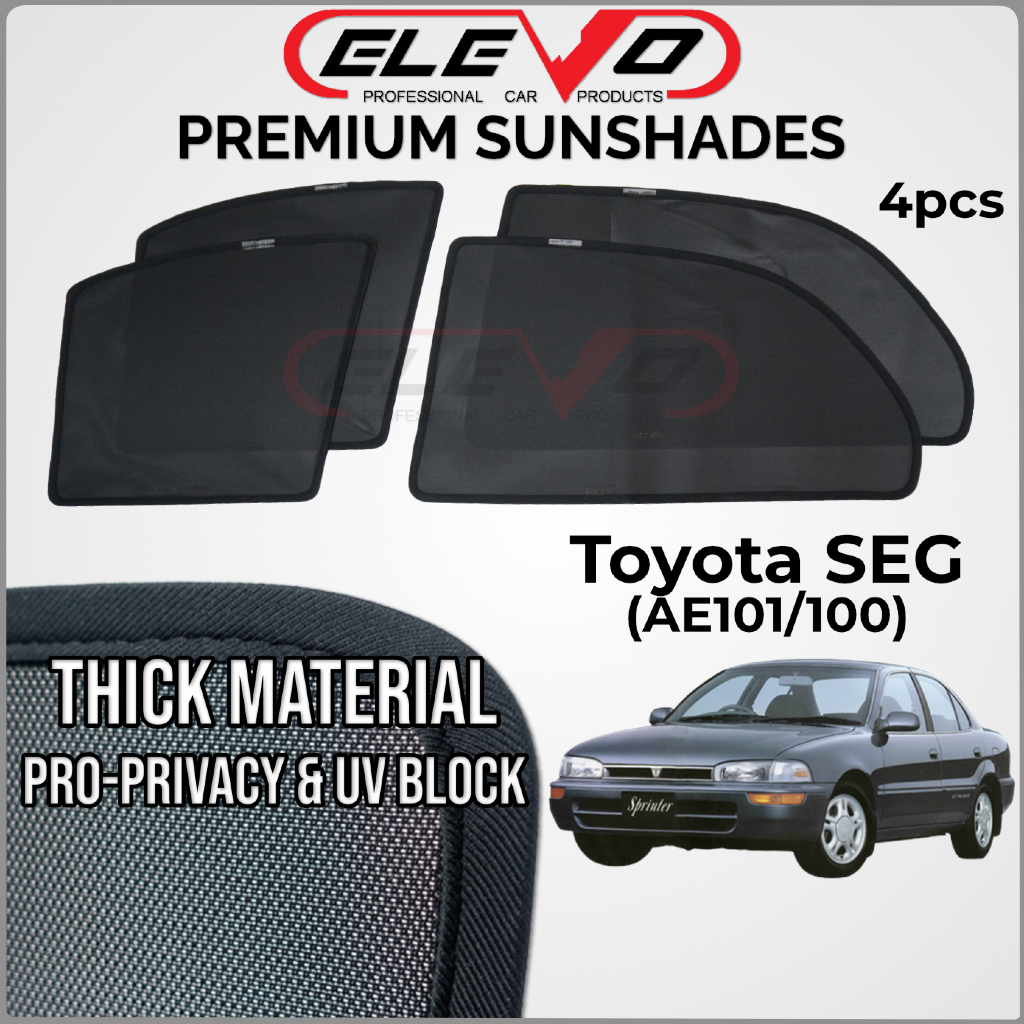 ELEVO Toyota SEG AE100 AE101 Custom Fit Sunshade Shade Sun Protection ...