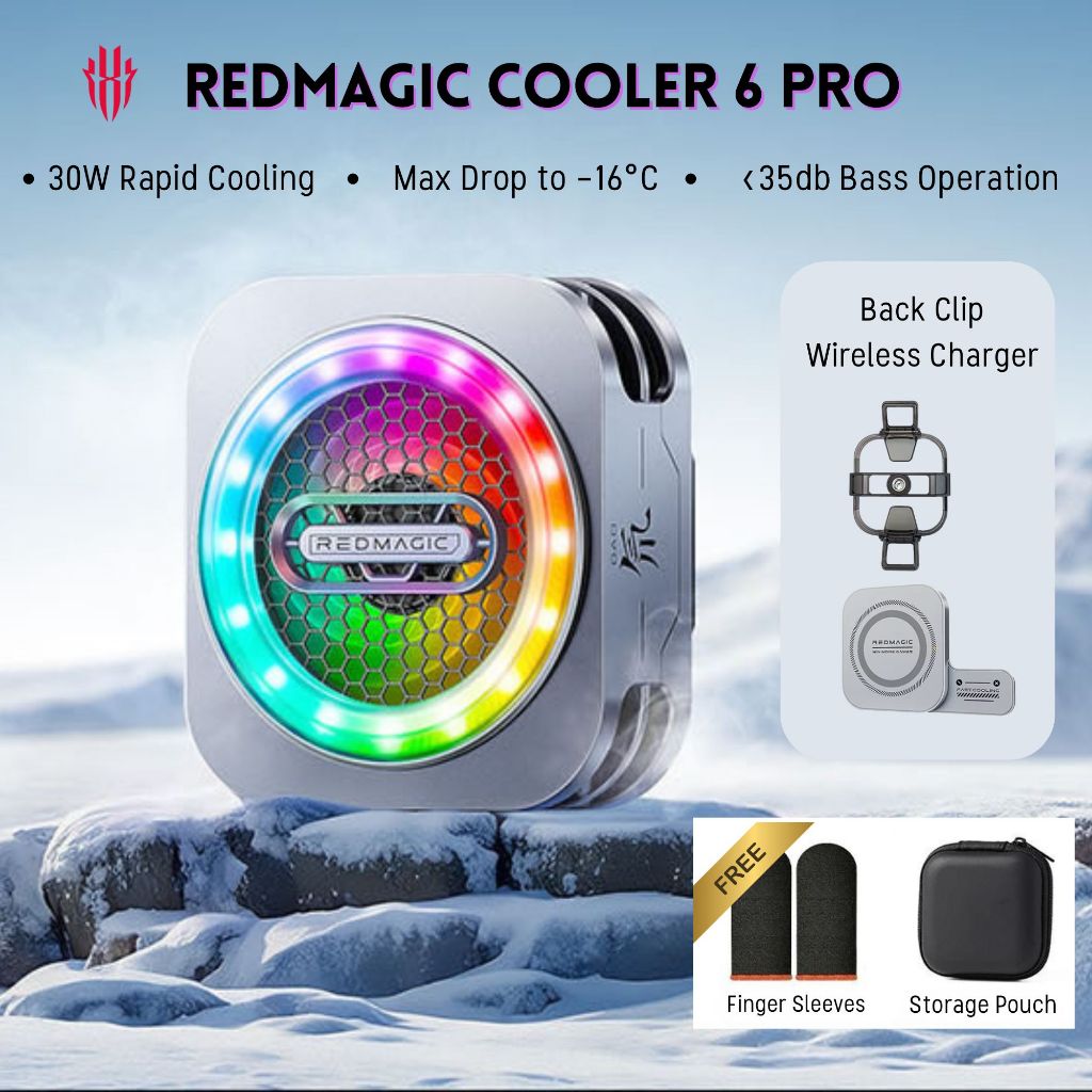 2025 Red Magic VC Liquid Cooler 6 Pro Phone Cooler 30W Ai Temp Control ...