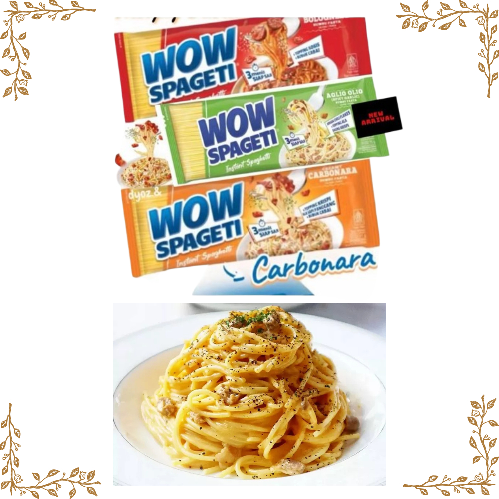 WOW SPAGHETTI VIRAL 88GR CARBONARA BOLOGNESE AGLIO OLIO INSTANT PASTA ...