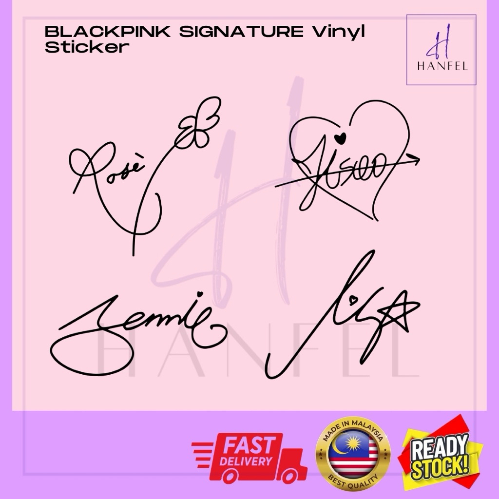 BLACKPINK MEMBER SIGNATURE Kpop Group vinyl Sticker / Decal sticker ...