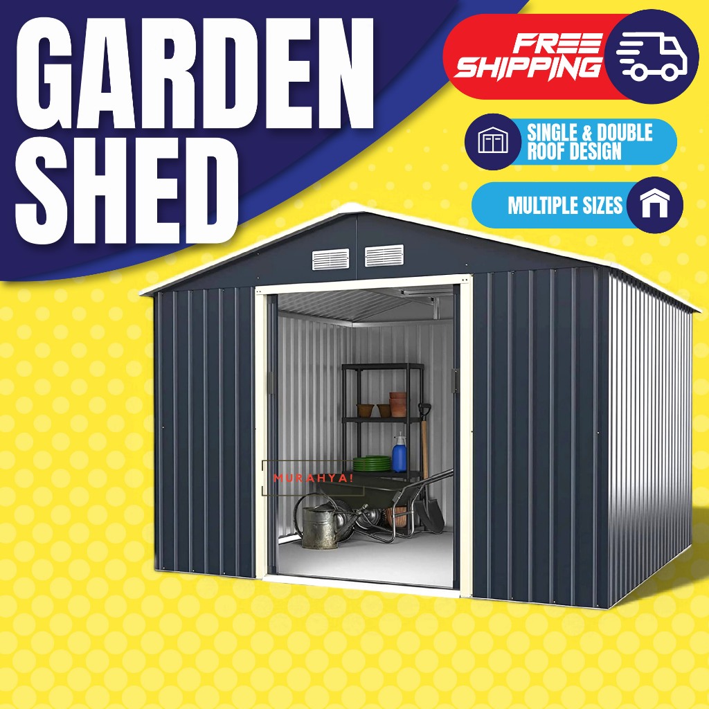 Ready Stock Outdoor Metal Shed Garden Storage Backyard Storage large ...