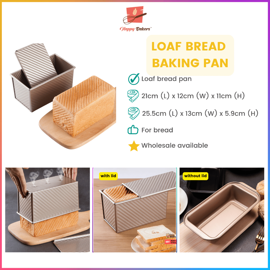 Carbon Steel Non Stick Loaf Bread Toast Mould Lid Cover | Shopee Malaysia