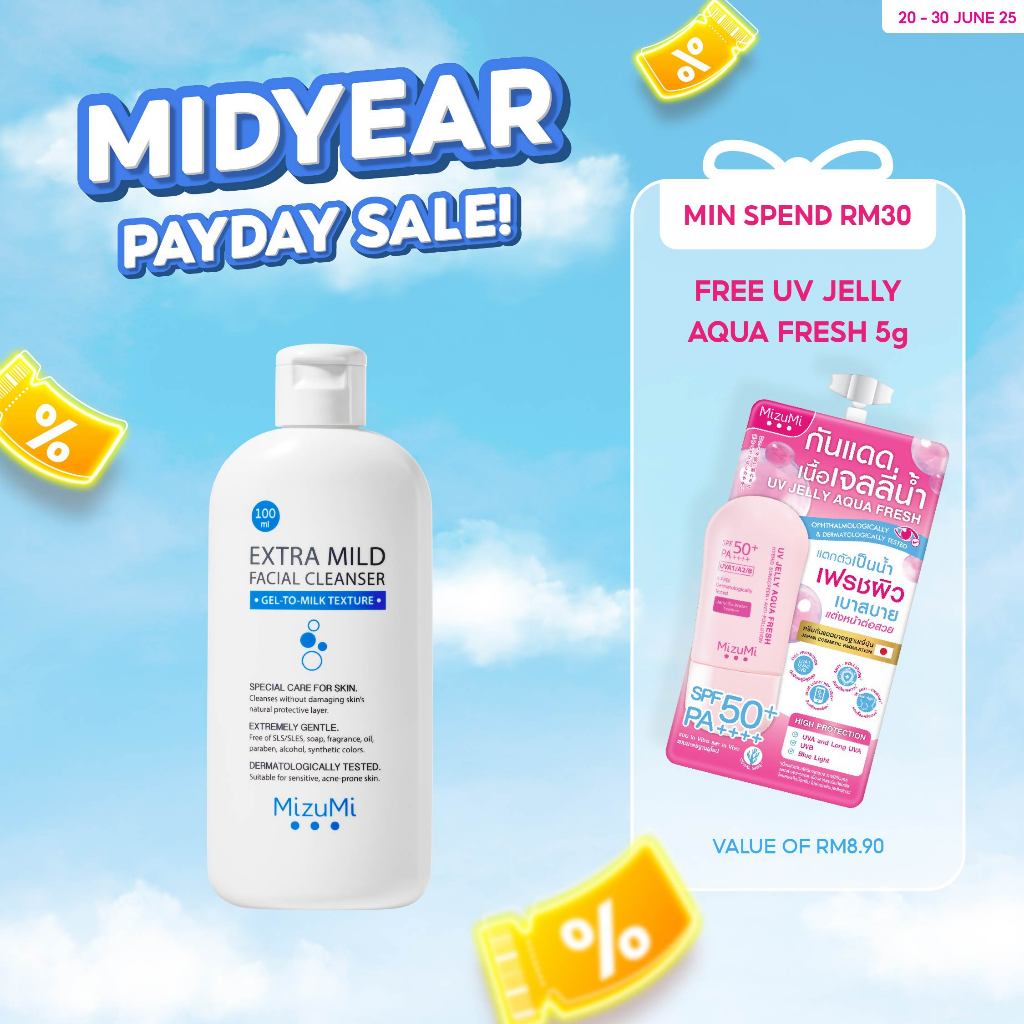 MizuMi Extra Mild Cleanser Pencuci Muka Ultra-Lembut/ Extremely Gentle ...